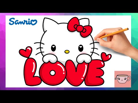 How To Draw Hello Kitty Love β₯ Valentine's Day β₯ Cute Easy Drawing Tutorial