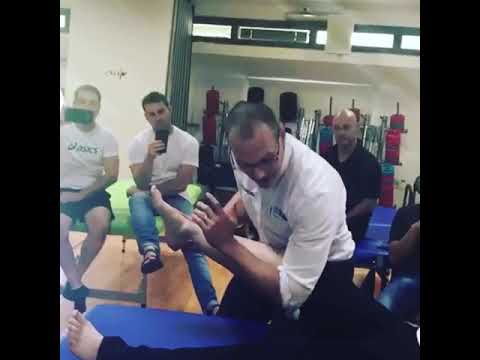Osteopathic articulation techniques to the ankle joint