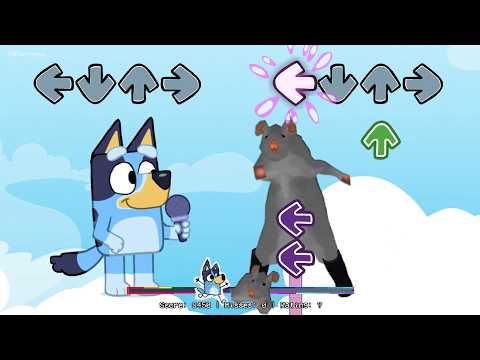 FNF Rat Dance chess Meme sings Pony Girl | Vs Bluey x Bingo x Mackenzie mods -Friday Night Funkin'