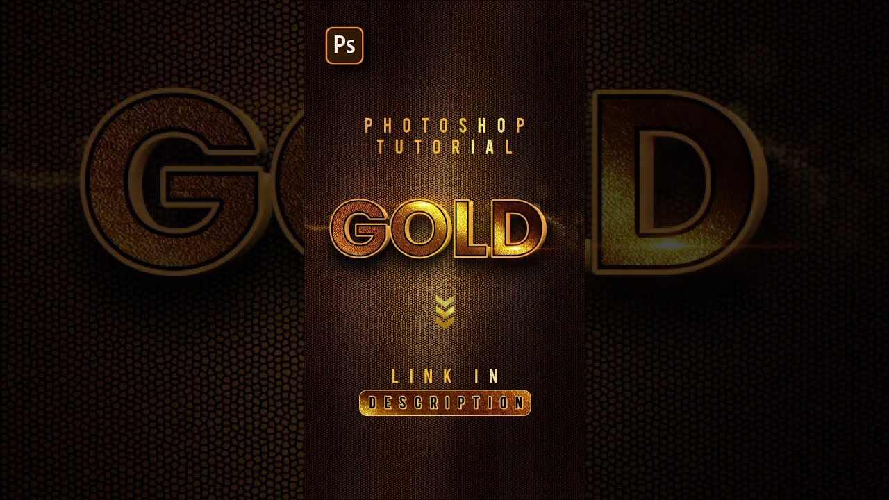 3D Gold Text  Photoshop Tutorial #shorts #photoshop