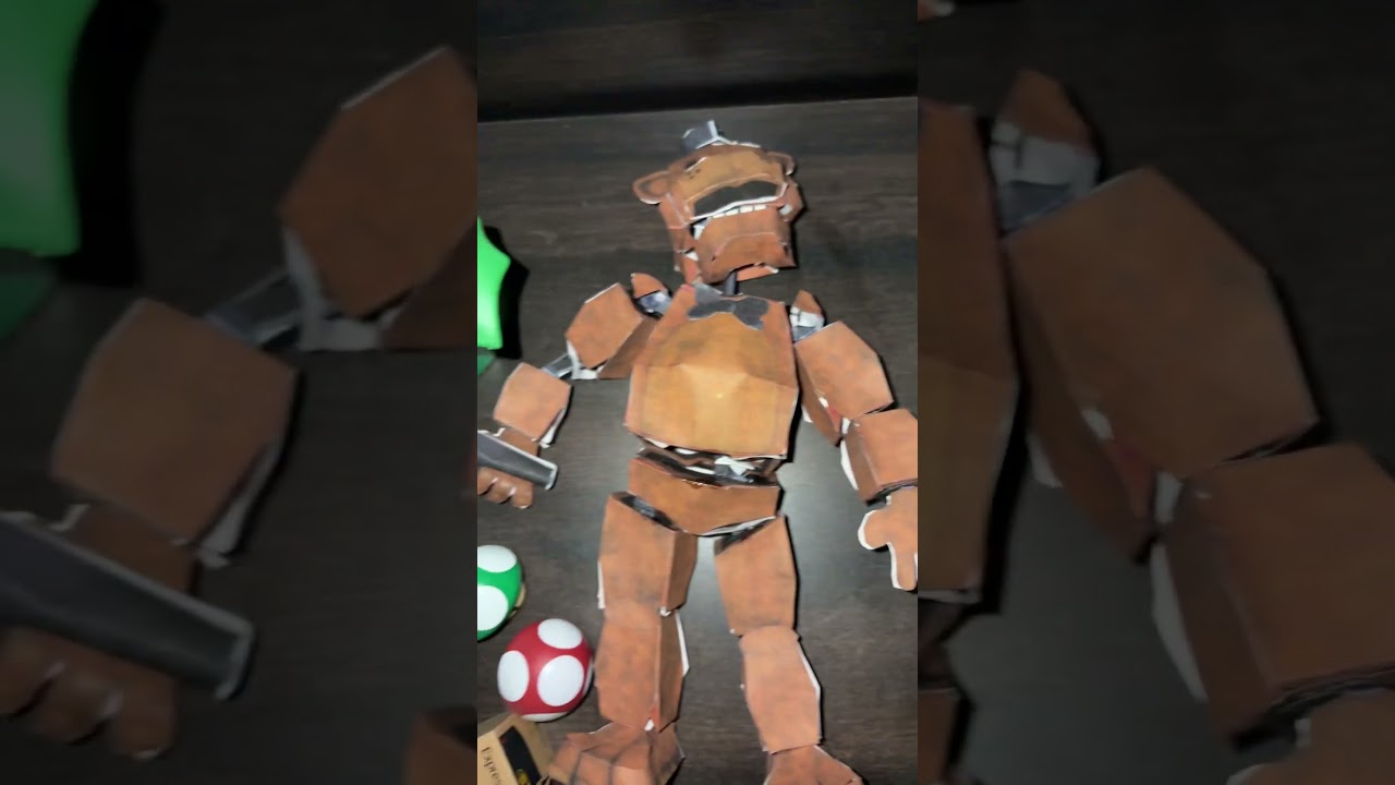 FNAF 1 Freddy Fazbear paper craft final part #FNAF #papercraft