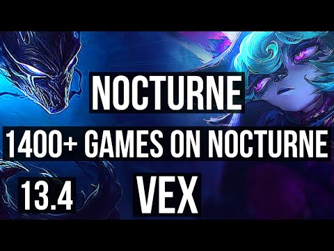 NOCTURNE vs VEX (MID) | 3.2M mastery, 4/1/9, 1400+ games | KR Grandmaster | 13.4