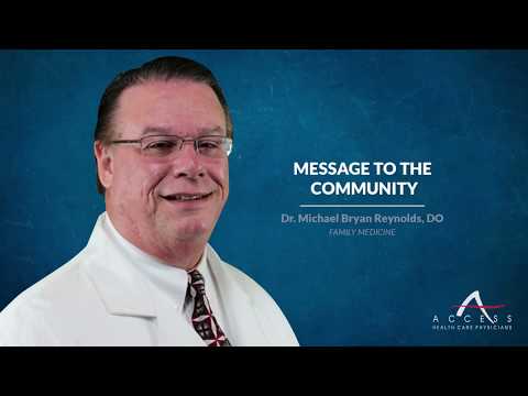 Dr Reynolds - Message To The Community - Accesshealthcarephysicians ...