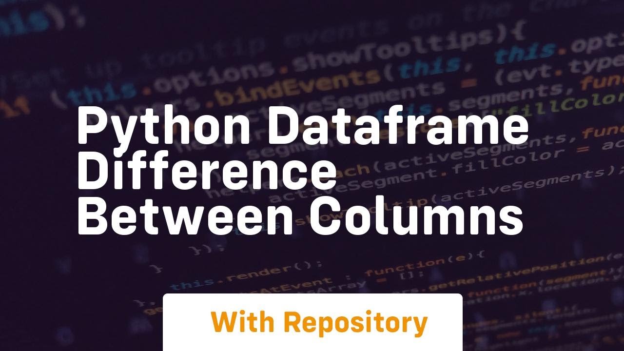 python dataframe difference between columns
