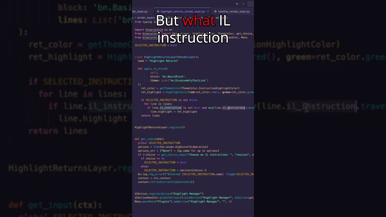 Render layers are magic #binaryninja #reverseengineering