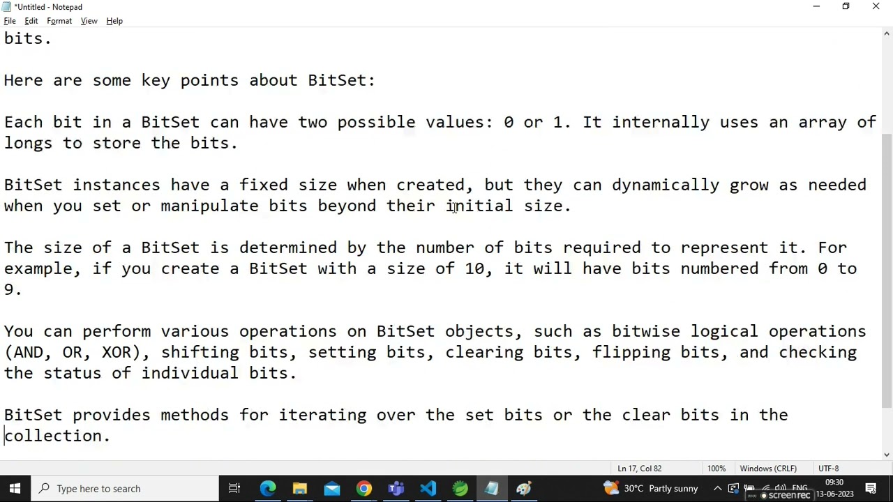 BitSet in Java