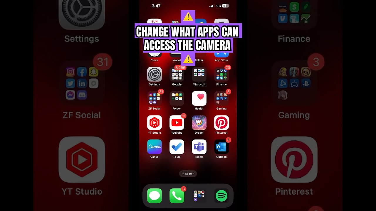 Choose what apps can access your camera on iPhone