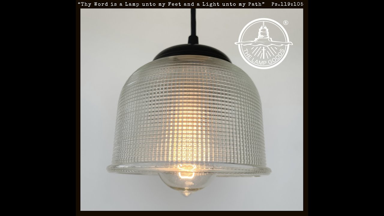 Factory holophane , vintage pendant