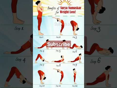 #yoga #fitness/// Surya namaskar for weight loss!