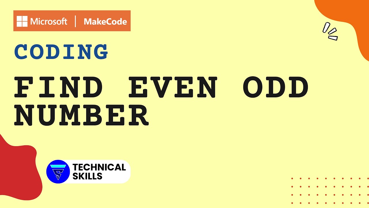 Coding : Find Even or Odd Numbers using Makecode Arcade | Makecode | Coding | Block Coding || Python