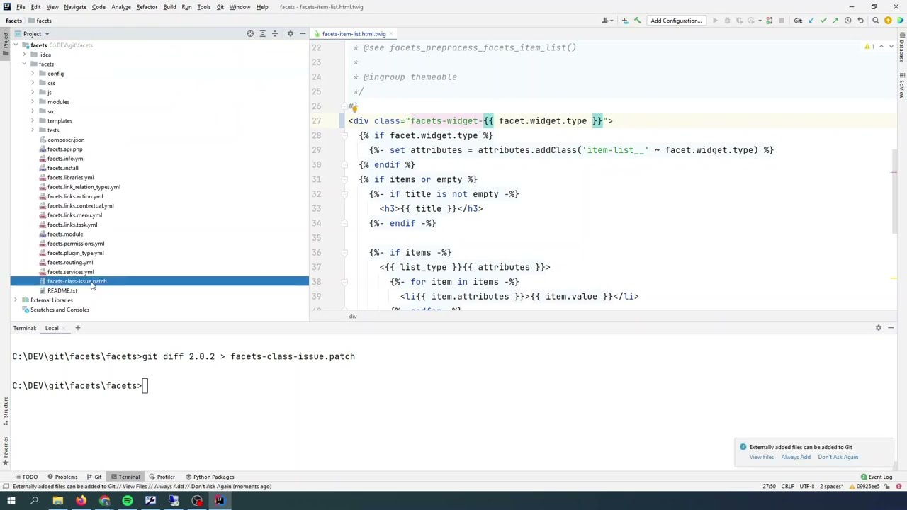 How to create a patch for a Drupal module that is not in version control