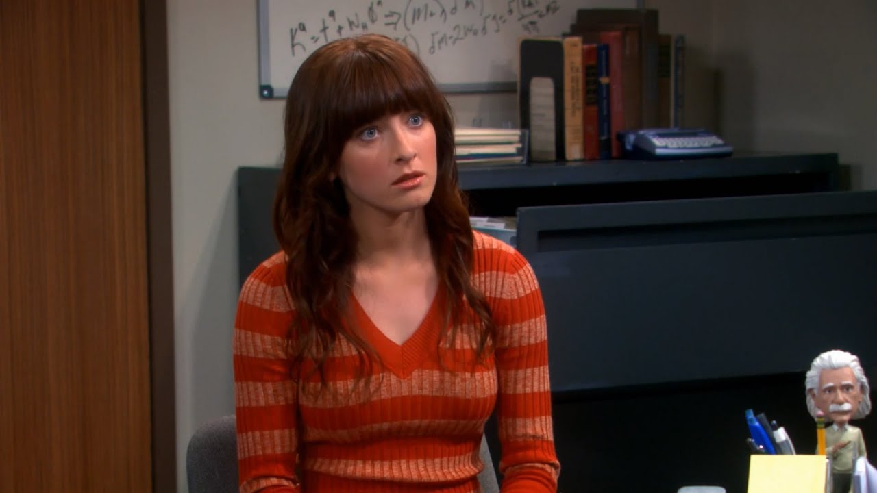 Sheldon gives a talk to Alex (Margo Harshman) about 