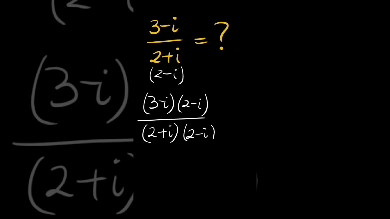 dividing complex numbers #maths #complexnumbers