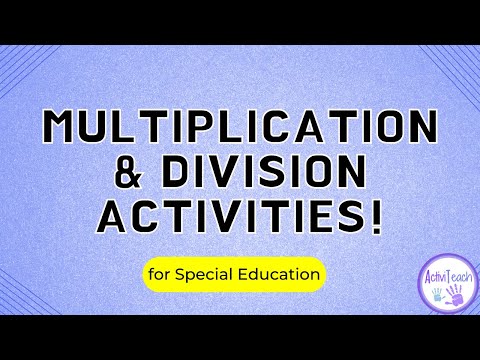 12 Multiplication and Division Facts Activities and Games for Special Education Math Fact Fluency