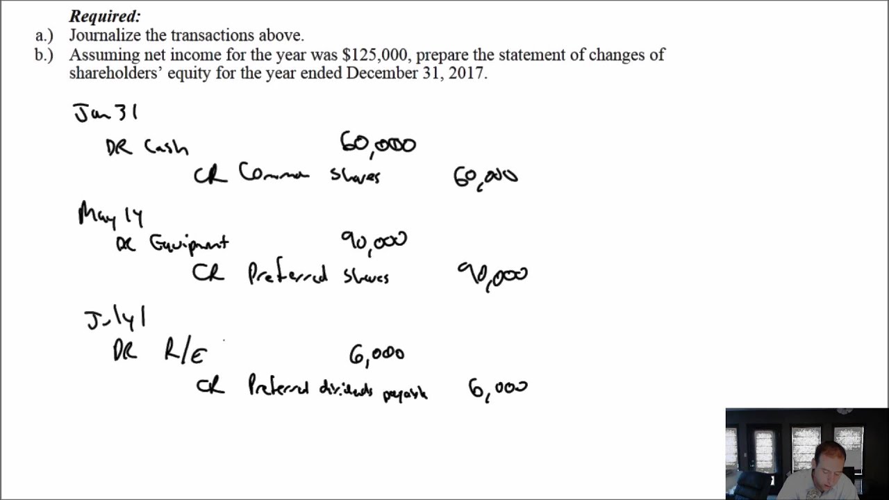 Module 10, Video 2 - Shareholders' Equity - Problem 10-1A