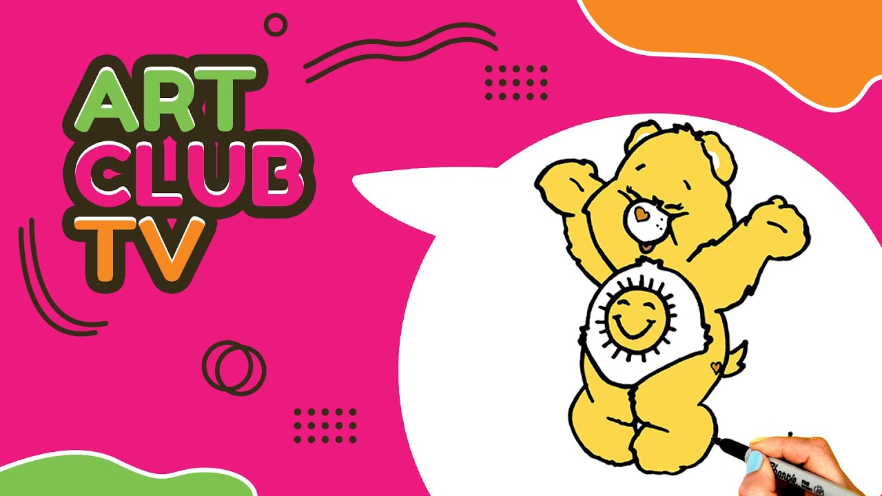 How to Draw Funshine Bear: Easy & Cheerful Care Bear Fun! ☀️🐻