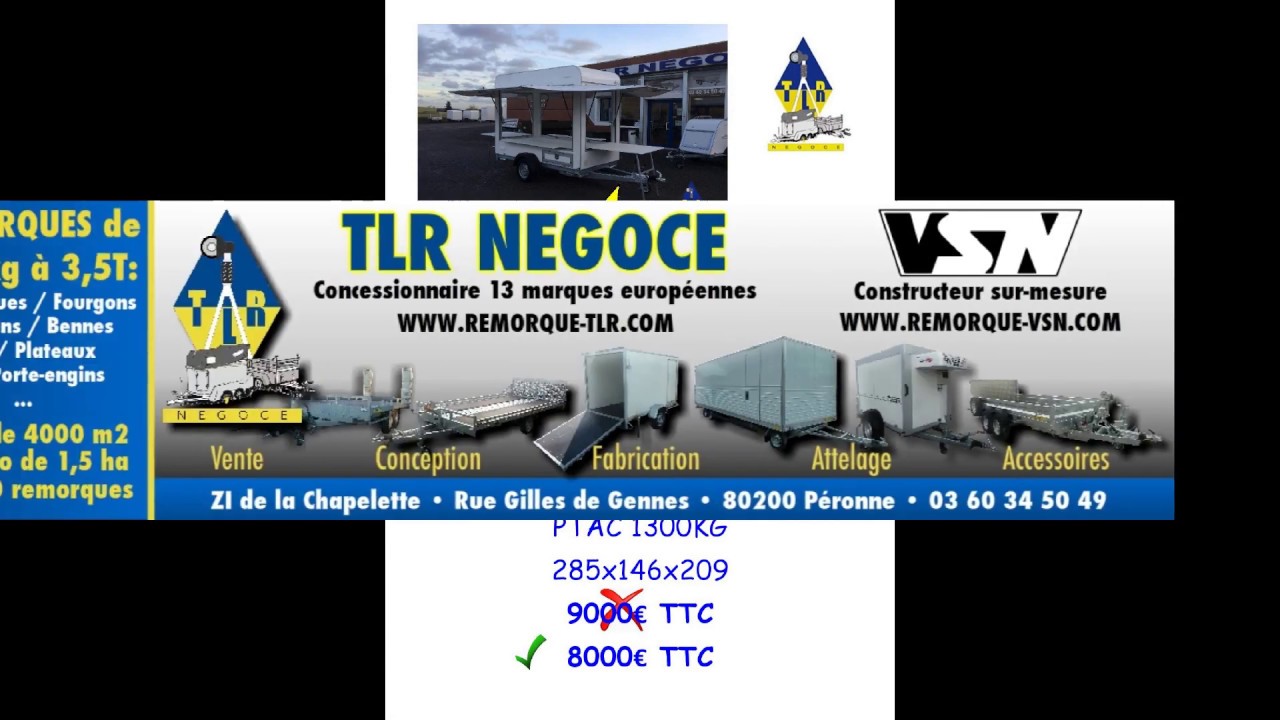 TLR NEGOCE  - VSN : DESTOCKAGE REMORQUE DECEMBRE 2019