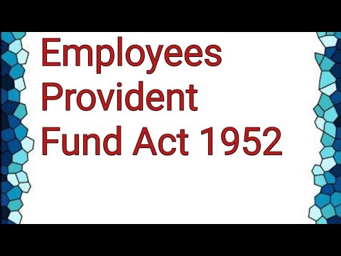 Employment provident fund|EPF act 1952 in tamil |act 1952|epf explained|provident act 1952