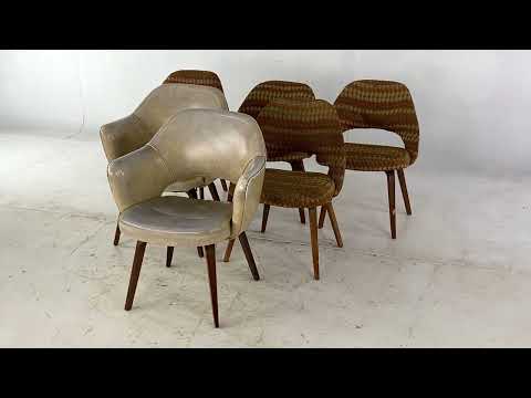 Eero Saarinen for Knoll Mid Century Bentwood Executive Dining Chairs - Set of 6
