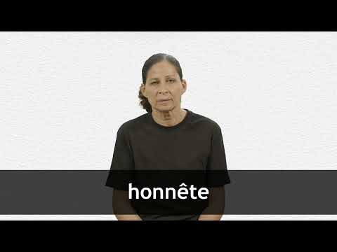 English Translation of “HONNÊTE” | Collins French-English Dictionary
