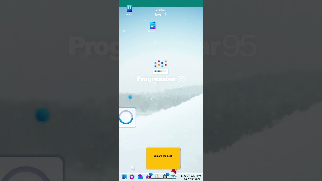 A glitch I found on Progressbar95