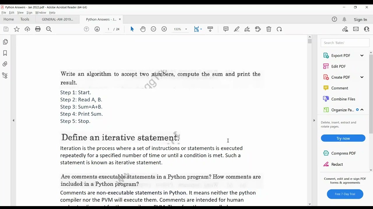 GE3151 - Python Programming - Jan 2022 - Answers