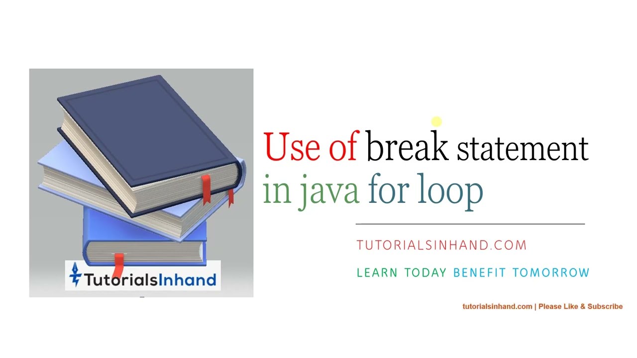break statement in for loop java