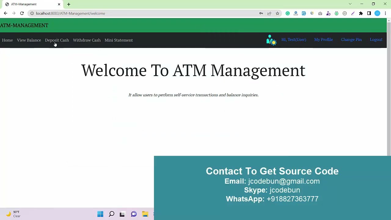 ATM Management Project in Java with Source Code and Project Report