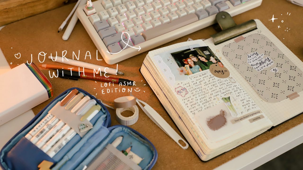 ₊˚⊹ ᰔ ✏️ lofi asmr journal with me (no commentary)