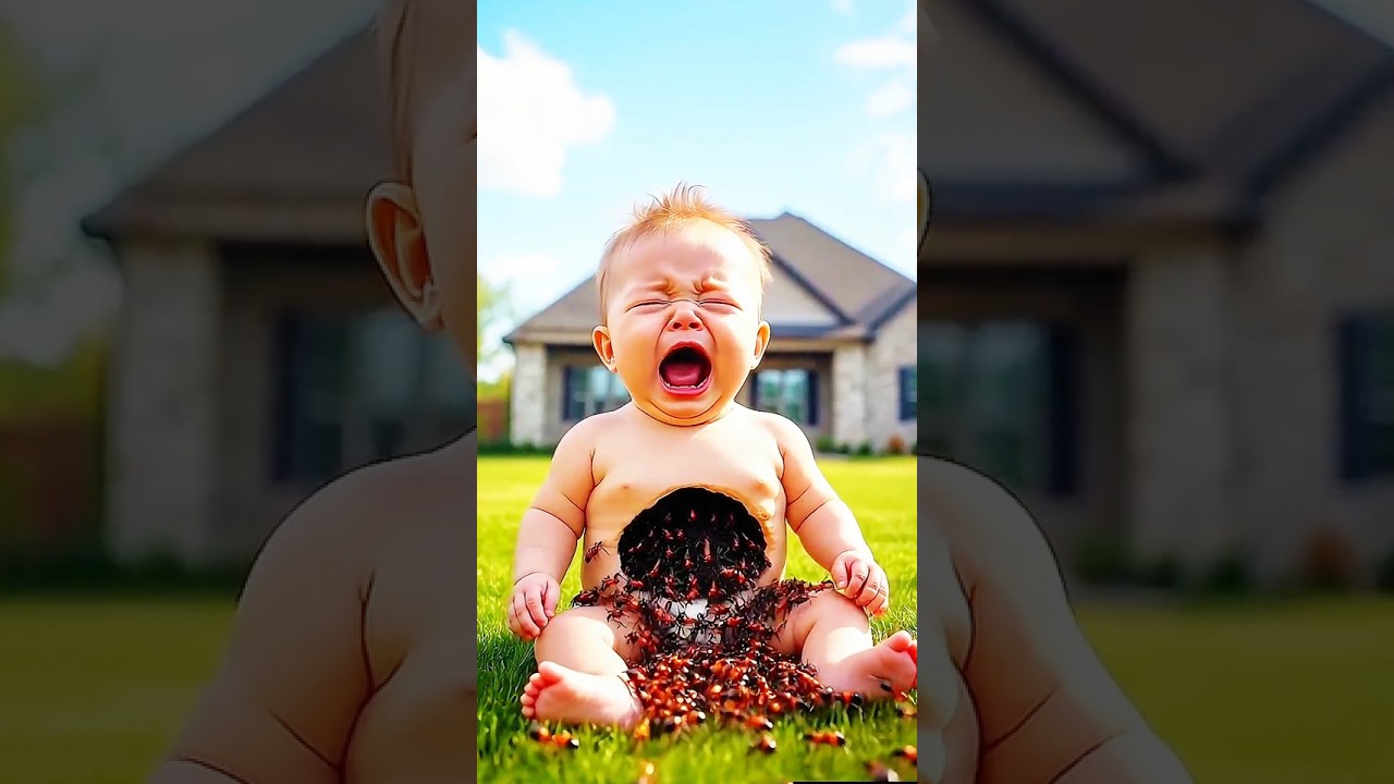 Ants Exploded Out of His Body After Eating Ice Cream 😱🍦#ant #baby #ai