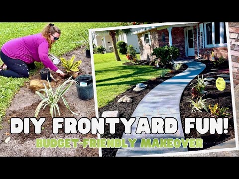 Giving our BORING front yard a Makeover on a BUDGET / DIY front yard landscaping project