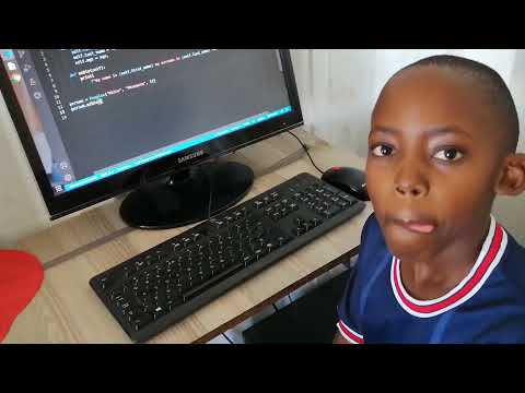 Mihle, 11 year coder, one of our best student.