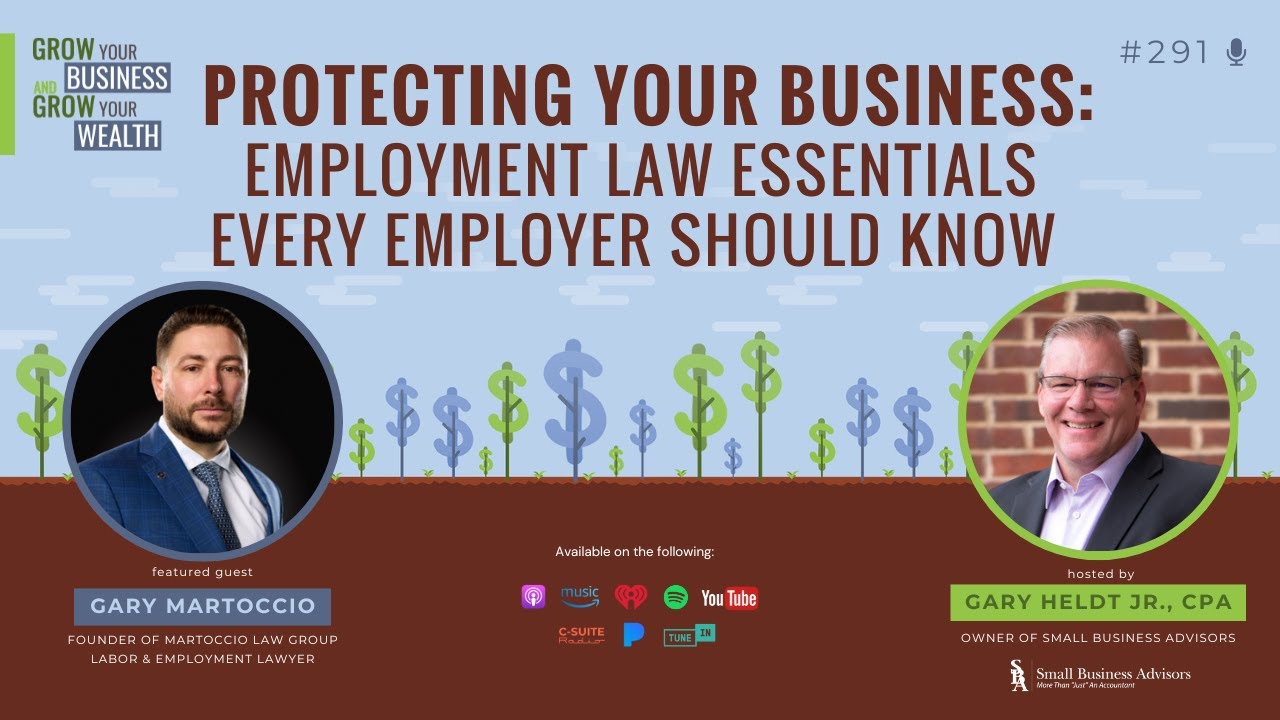 Episode 291:  Protecting Your Business: Employment Law Essentials Every Employer Should Know