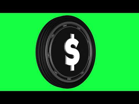 Money Sign Logo Loop Green Screen Chroma Animation