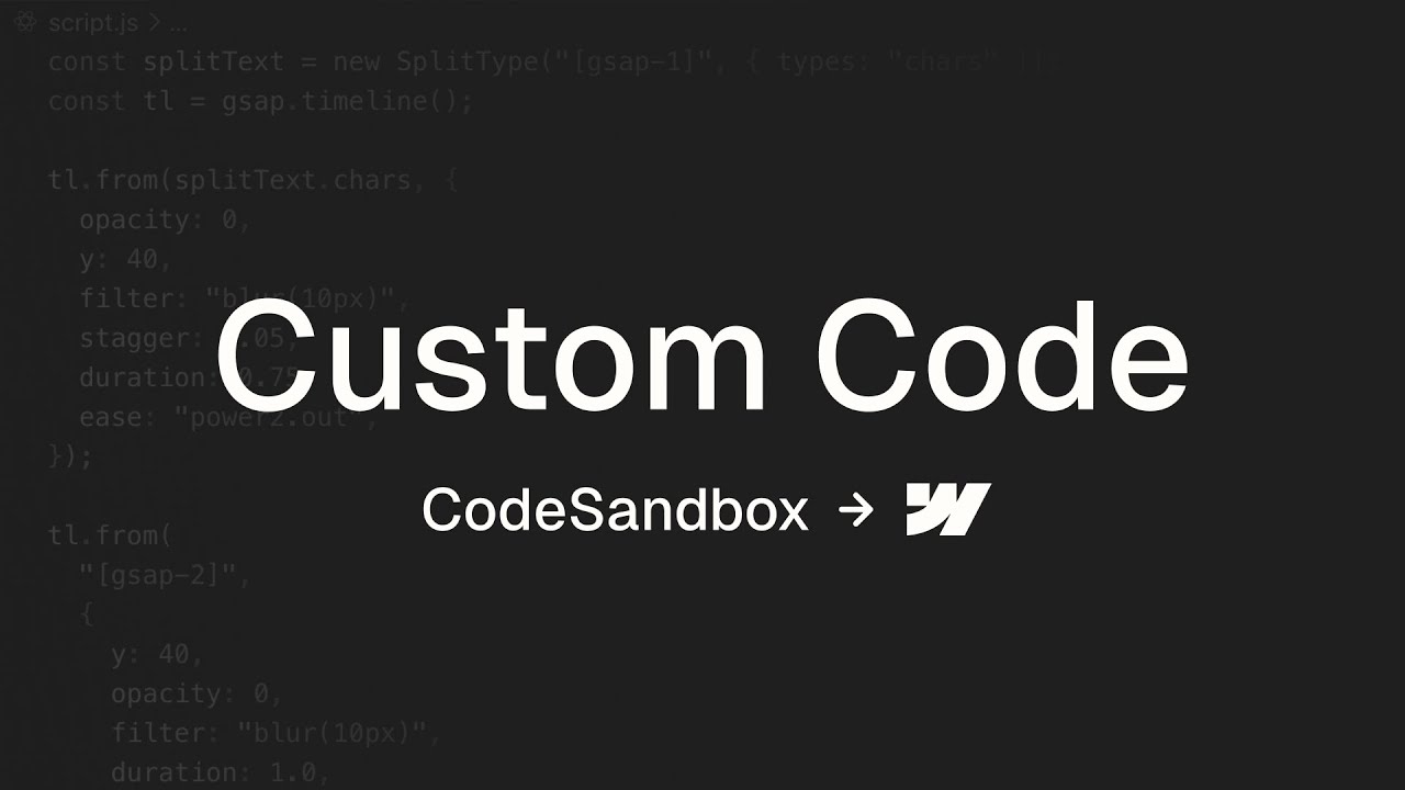 Write Custom Code Faster in Webflow (CodeSandbox Guide)