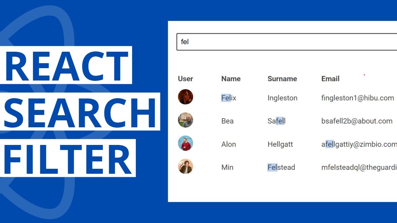 React Search Filter Tutorial Beginner to Advanced