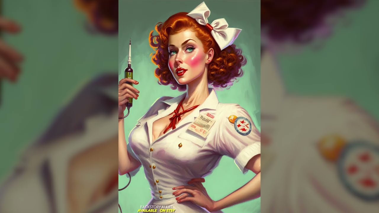 Midjourney AI: Pin Ups of Pretty Women in Motion
