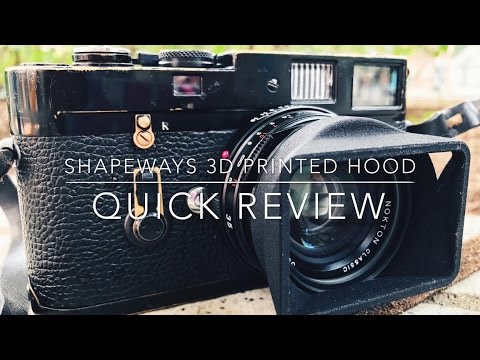 Shapeways 3D printed hood - Quick review
