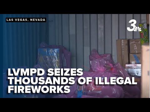 Las Vegas police seize 5,000 pounds of illegal fireworks, issue 60 plus citations