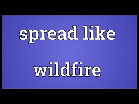Spread like wildfire Meaning