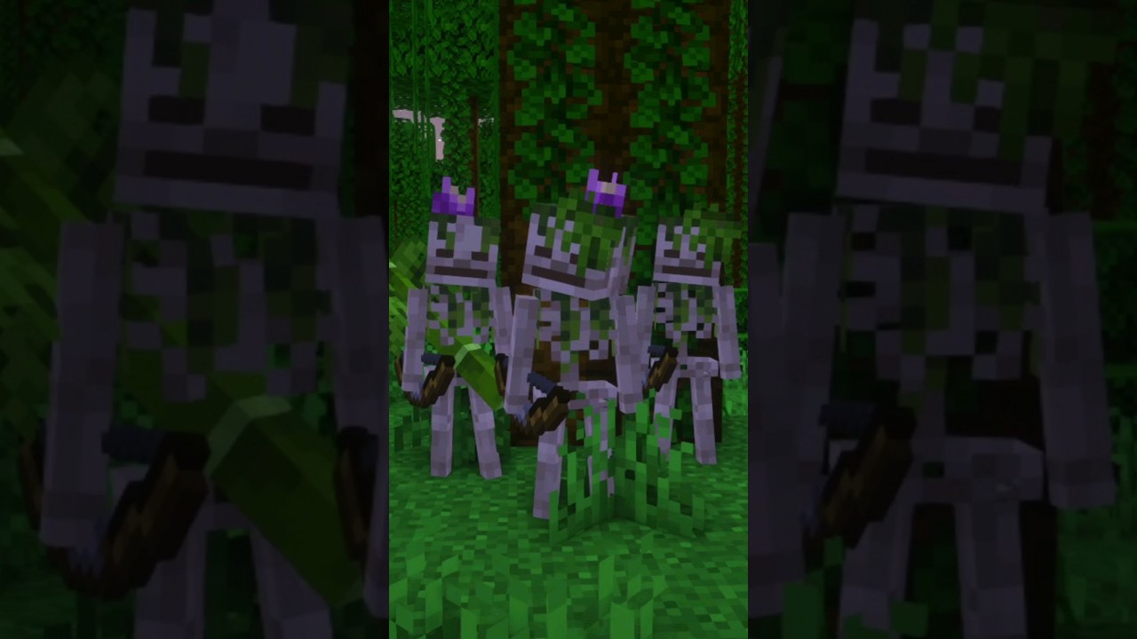 Biome dependent skeletons. with a twist? #minecraft #resourcepack #texturepack #gaming