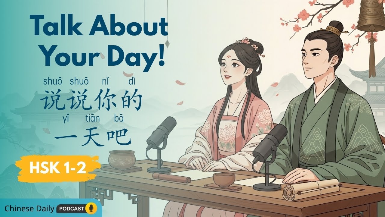HSK 1–2 | 我的⼀天 My Daily Routine | Learn Everyday Chinese through Real Conversations