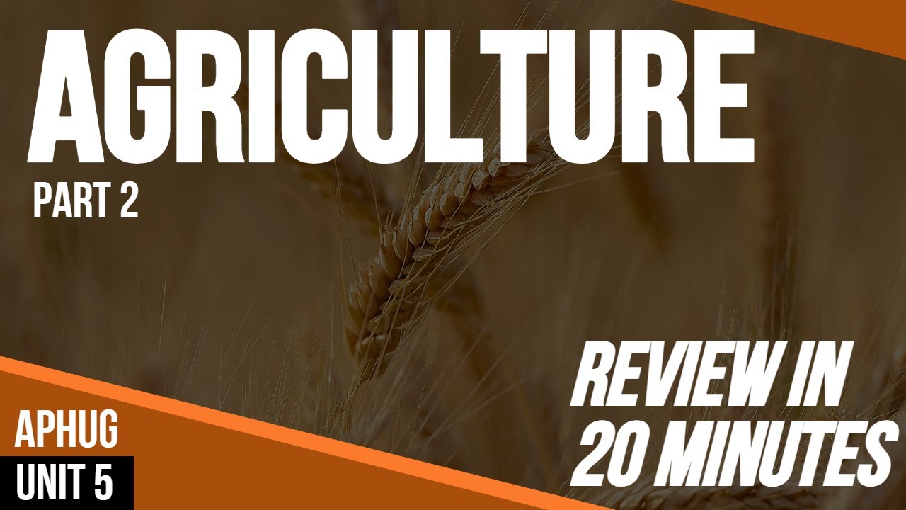 Agriculture (Part 2) | AP Human Geography Unit 5 Review in 20 minutes