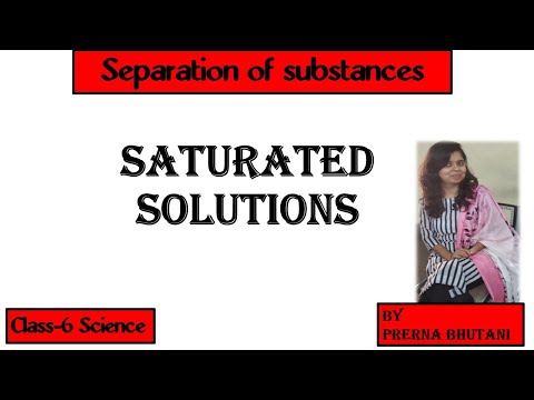 What is a Saturated Solution? Class-6 Science Chapter- Separation of substances.