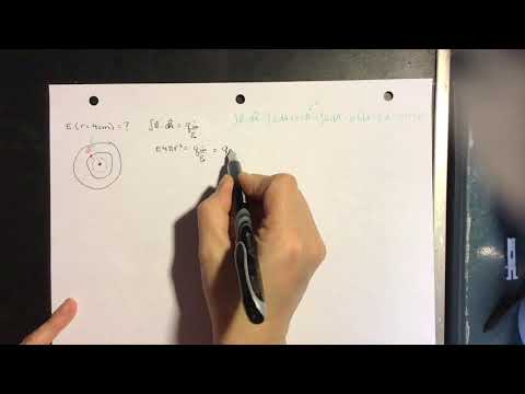 P1051: point charge inside shell, find electric field from charge density (2/2)