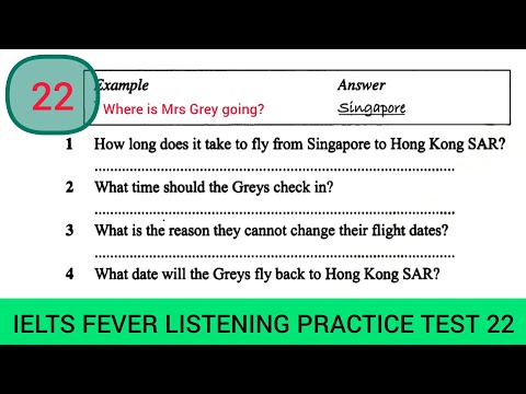 Ielts fever listening test 22 | where is Mrs grey going