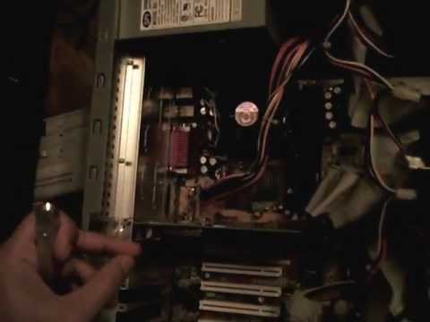 The inside of an PATA IDE device ATX personal computer versus the inside of a SATA device PC