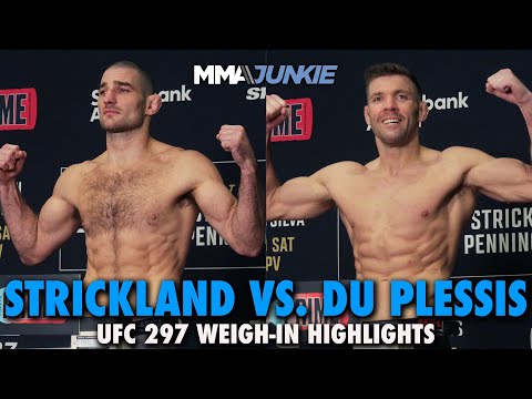 Sean Strickland, Dricus Du Plessis SHREDDED on Scale, Make Weight For UFC 297 Title Fight