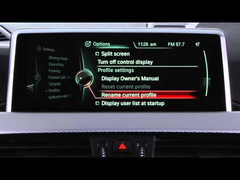 Profile Name Assignment | BMW How-To