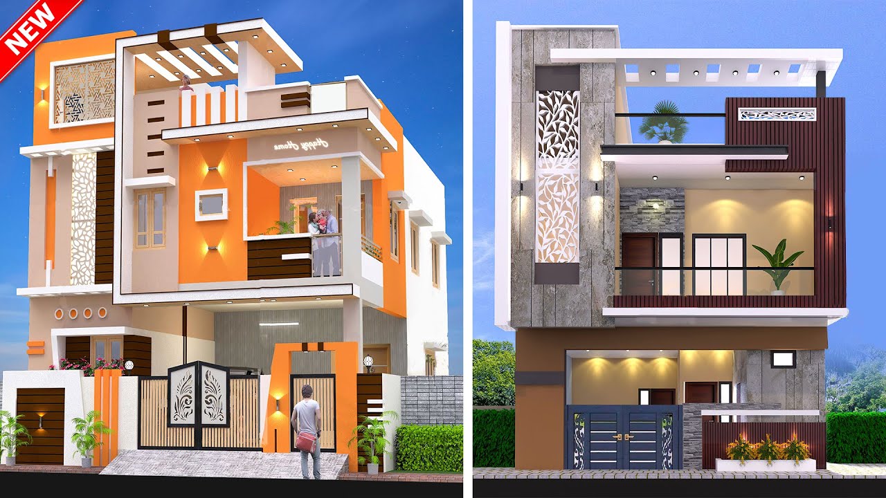 Best 30 Double Floor House Elevation Designs For 2 Floor House Designs | Two Floor House Designs